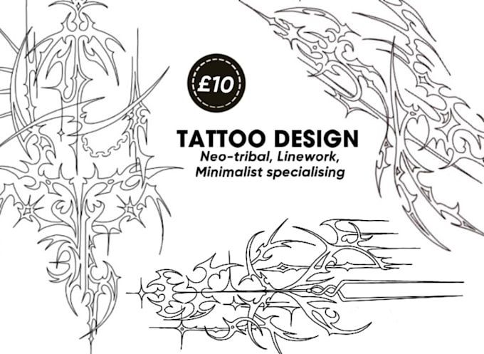 Design a neotribal or linework tattoo by Amybooth4 | Fiverr
