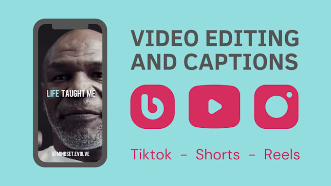 Edit and put captions on tiktok, ig reels and yt shorts by Jnbanares | Fiverr