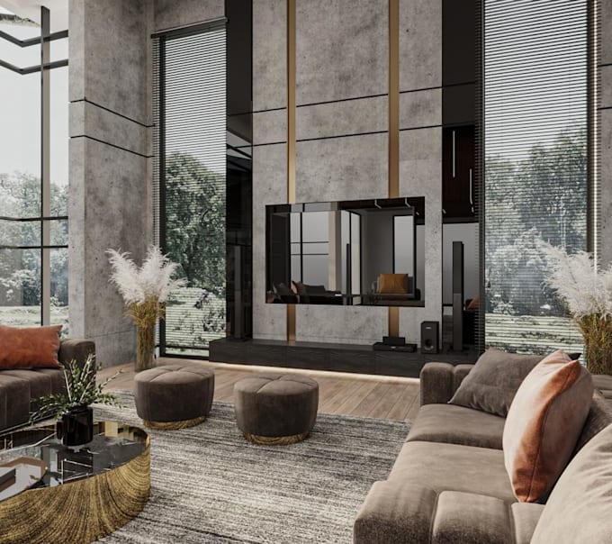 Design and render unique,beautiful interior exterior by Girayergl | Fiverr