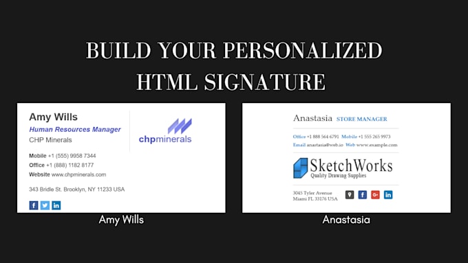 Create a stellar html signature for gmail, outlook and apple by ...