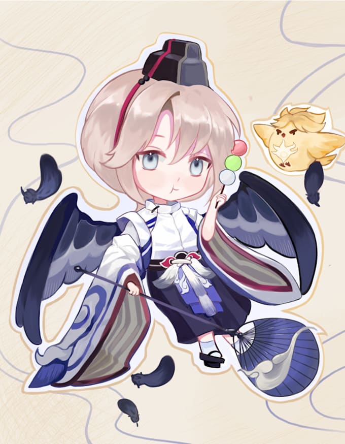 Turn your character into cute chibi by Lizzi2212 | Fiverr