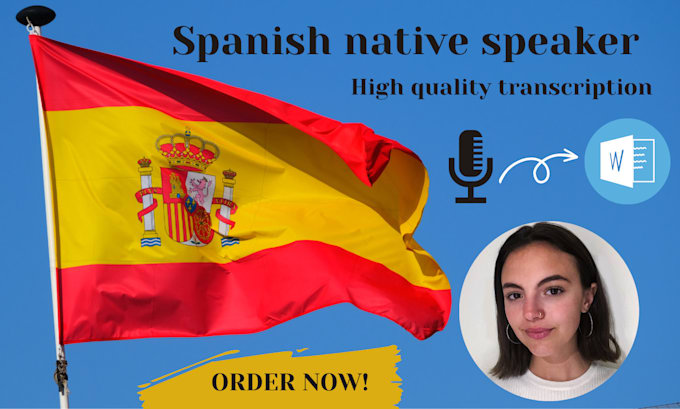 Transcript your spanish audio to text by Agustinafernan4 | Fiverr