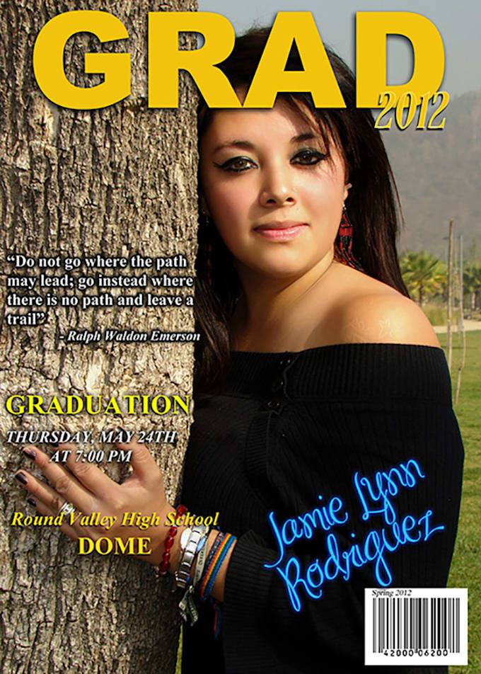 Design a magazine style graduation announcement for you by Pjburrell ...