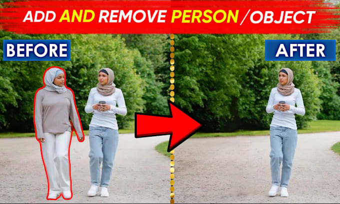 Remove or add person,object,change background from your picture by ...