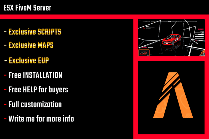 Create a fivem esx roleplay server with exclusive scripts and maps by Alexag21 | Fiverr