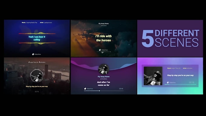 Create a music visualizer with lyrics by Kiki29517 | Fiverr