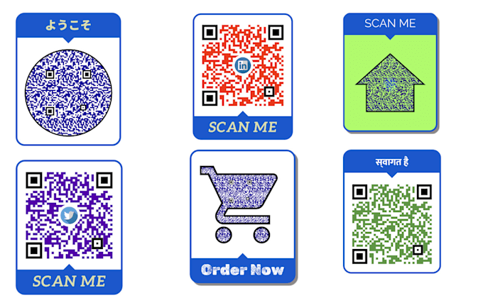 Design qr codes with unique shapes by Itserviceoffice | Fiverr