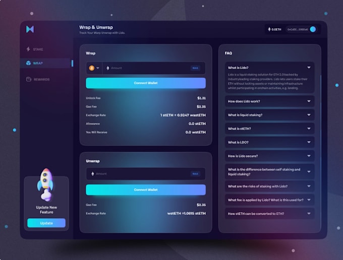 Token, crypto staking website, defi staking website, smart contract ...