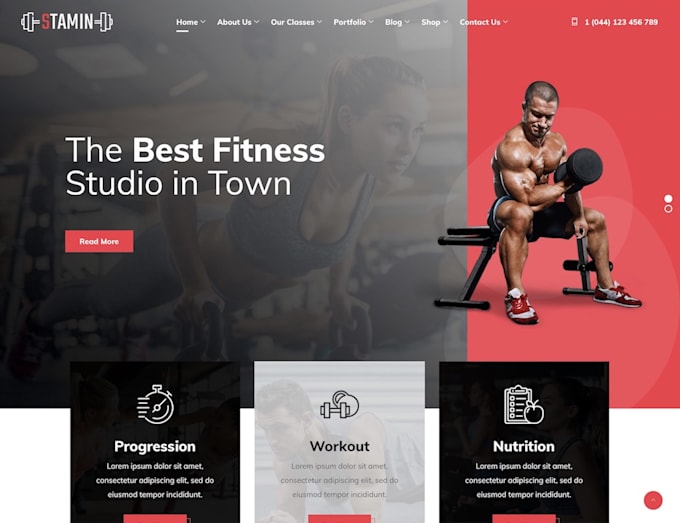 Develop a fitness, gym membership, workout or personal trainer website ...
