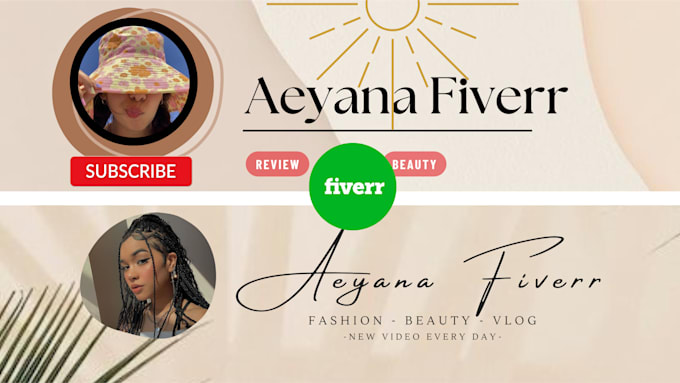 Design a minimalistic youtube banner in 1 hour by Aeyana | Fiverr