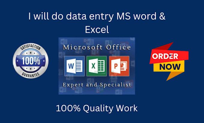Do data entry ms word cv and book formatting excel formula and presentation by Laraib_22 | Fiverr