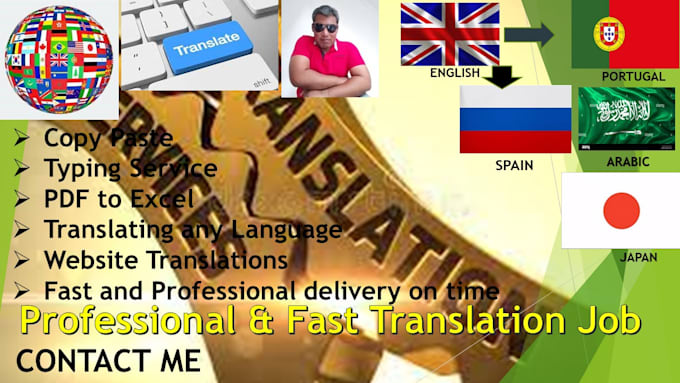 Do professional english to portugal and any country translation for you ...