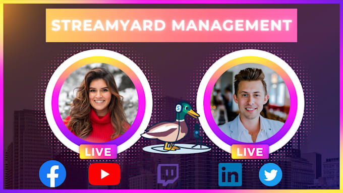 Setup and run streamyard live stream for you by Tajulislamdolon | Fiverr