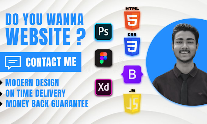 Design Your Website By Using Html Css Bootstrap Javascript Jquery By Wajidblogger Fiverr