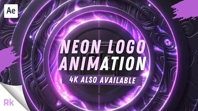 Create an amazing neon light logo animation and video intro by ...