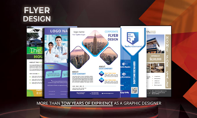 Design aesthetic print ready modern business flyers, posters for you by ...