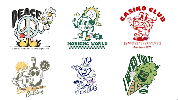 Draw retro and vintage mascot illustration for you by Awaltype | Fiverr