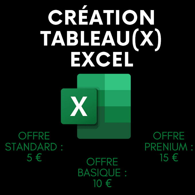 Réaliser des tableaux excel by Jules21_ | Fiverr