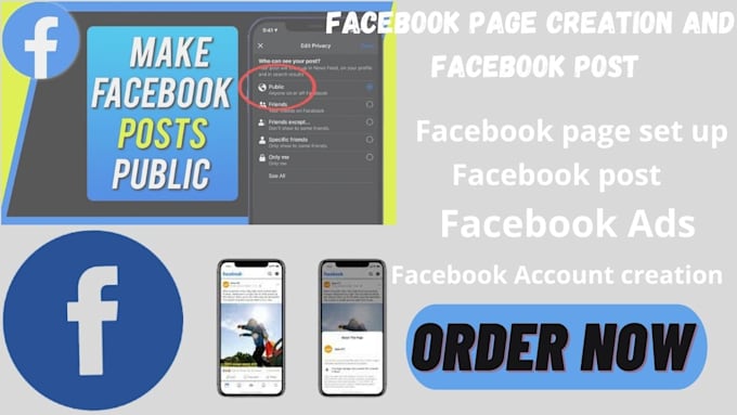 Create facebook setup account, fb post, fb page by Hoilness | Fiverr