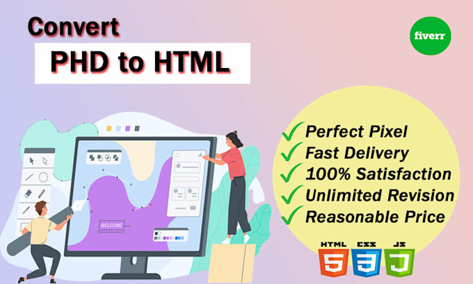 Do convert psd to html and its looks wonderful by Bristy_jahan | Fiverr
