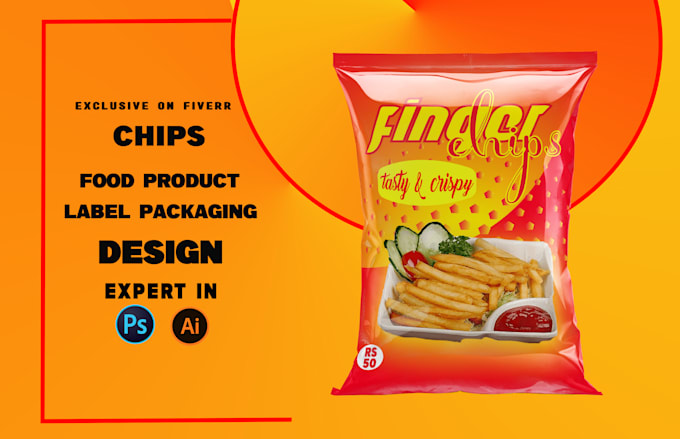 Do chips snacks food product label packaging design by Noor_graphics27 ...