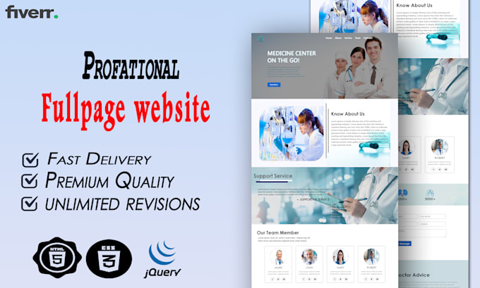 Build outstanding fullpage website design by Wdprava | Fiverr