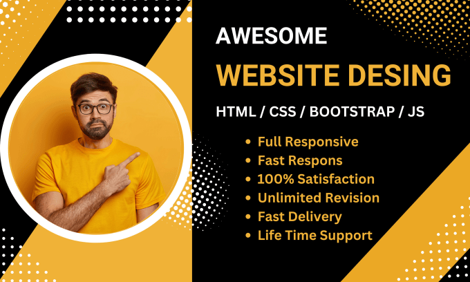 Create Awesome Website Design With Html Css Bootstrap Js By Sharifuddin662 Fiverr