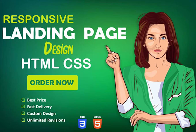 Do responsive html landing page design by Sahadatrafi10 | Fiverr