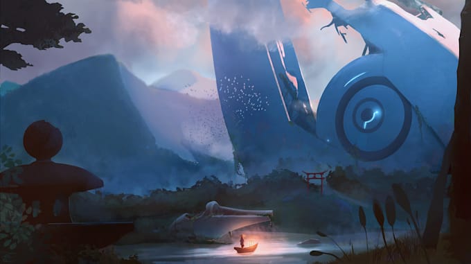 Paint environment concepts art for your project by Designfortune | Fiverr