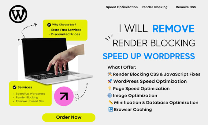 Fix render blocking, remove unused css in wordpress website, speed up wordpress by Tahirshah678 ...
