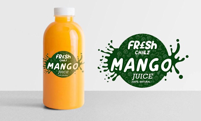 Design a modern food product packaging label with 3d imagies by ...