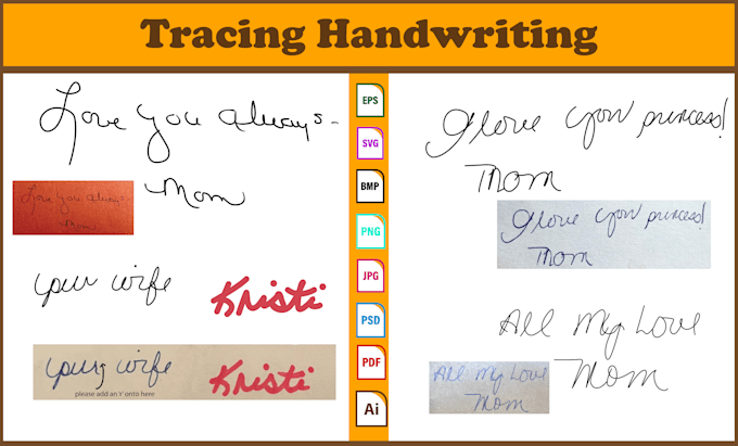 Vector, trace, copy your signature, handwriting, autograph by ...