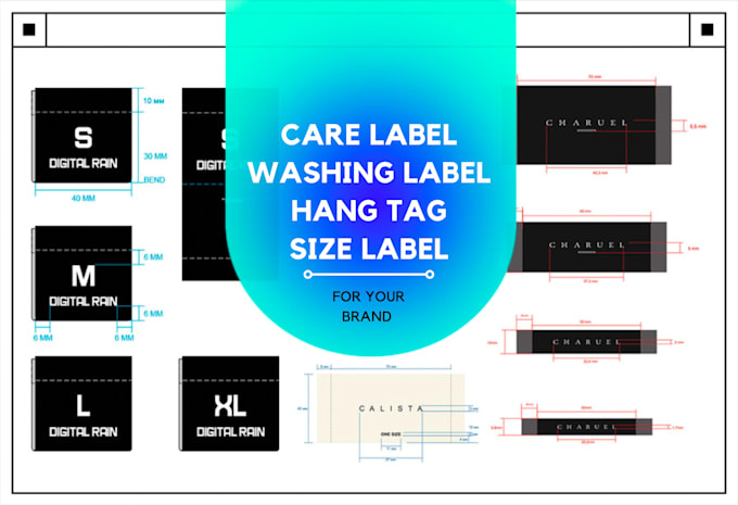 Design care label, hang tags, washing label and size label by Budaann ...