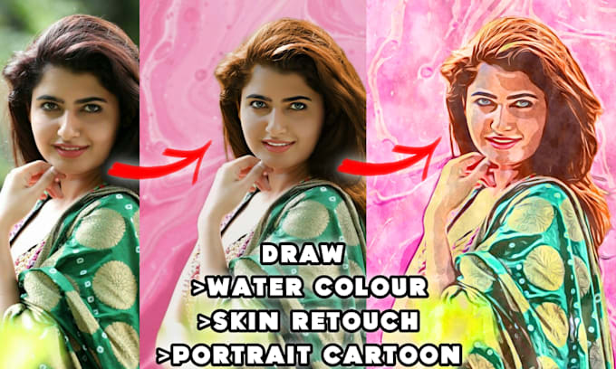 Draw digital watercolor painting from your photo by Emartzone | Fiverr