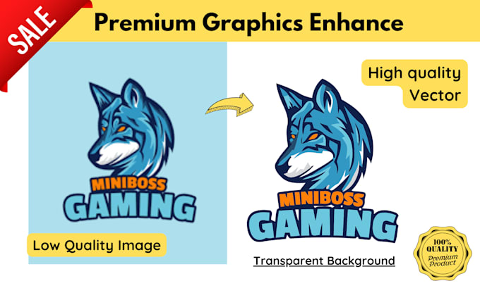 Enhance your graphics to high quality vector format with transparent background by ...