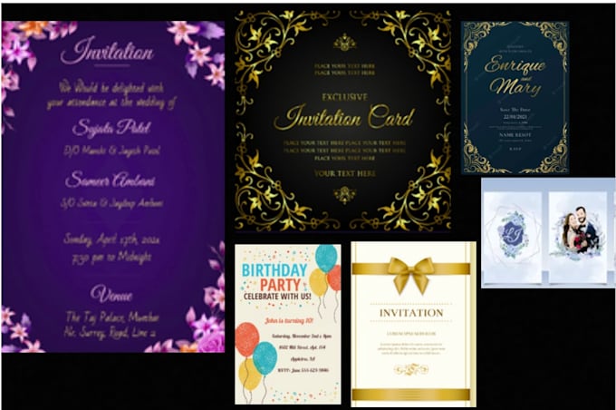Design any type of invitation cards,wedding,birthday,etc by Sheeza_here ...
