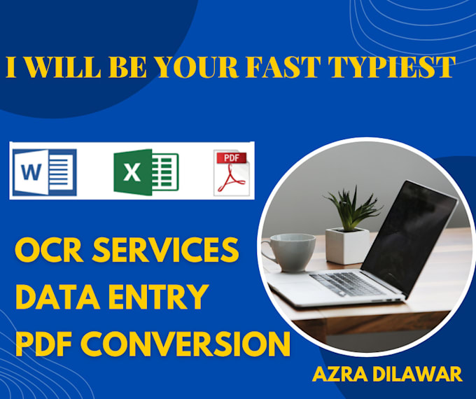 Create precise data entry , swift typist and pdf , ocr converter by Azradilawar | Fiverr