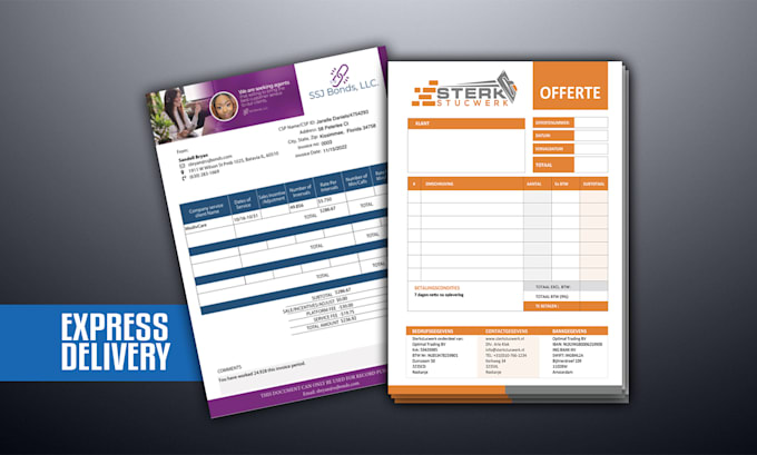Design invoice, letterhead, envelope, bill pad, quotation, proforma ...