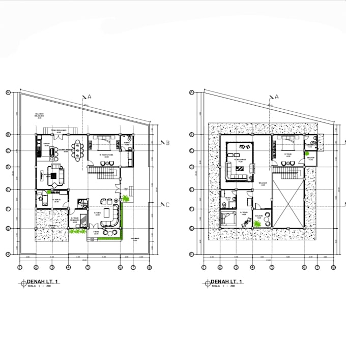 Apply autocad 2d to draw a building plan and so on by Faldaannisa | Fiverr
