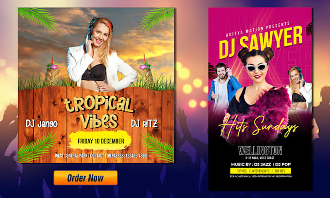 Create animate motion graphics flyer, event flyer, party flyer, sports ...