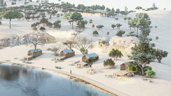 Design resort site plan,master plan, consept, landscape render, map ...