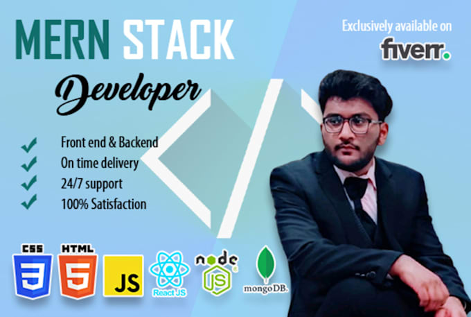 Be your mern stack developer with full support by Awais9941 | Fiverr