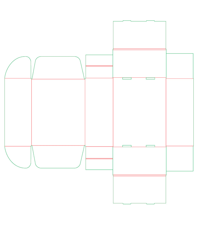 Create packaging box dieline, die cut and cut lines template by ...