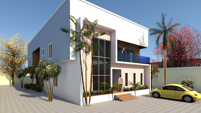 Create architectural 3d model, exterior, interior, 3d rendering by Madpencilsk | Fiverr