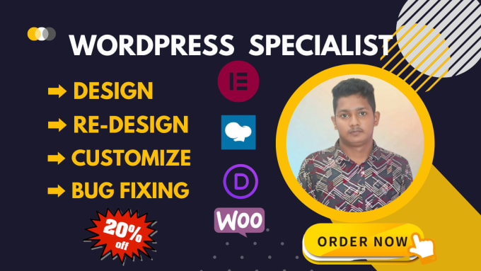 Design and fix problems, bugs, errors with wordpress by Kawarmahamud272 ...