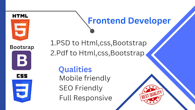 Be Your Front End Web Design Responsive Design Html Css Bootstrap By Rizwanali21 Fiverr 