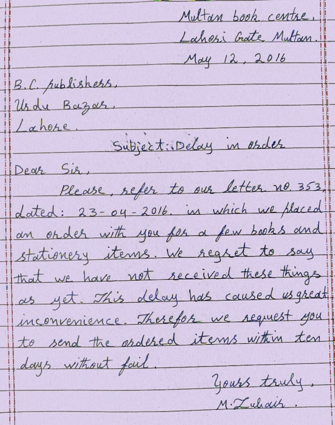 Write anything for you in my lovely handwriting by Muhammadzuba102 | Fiverr