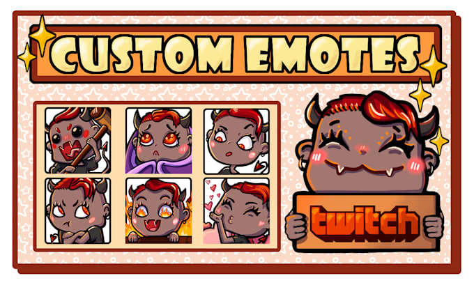 Create cute custom emotes for your twitch by Major_less | Fiverr
