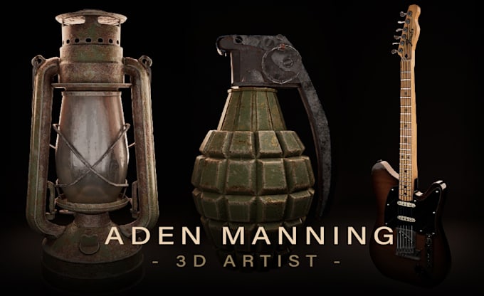 Create high quality 3d models props and objects by Adenmanning | Fiverr