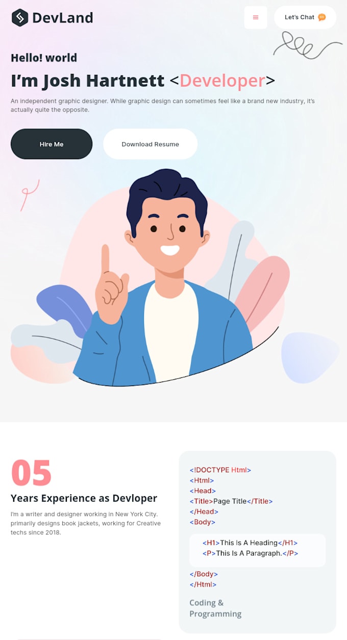 Build personal portfolio website, by Samiullah191014 | Fiverr